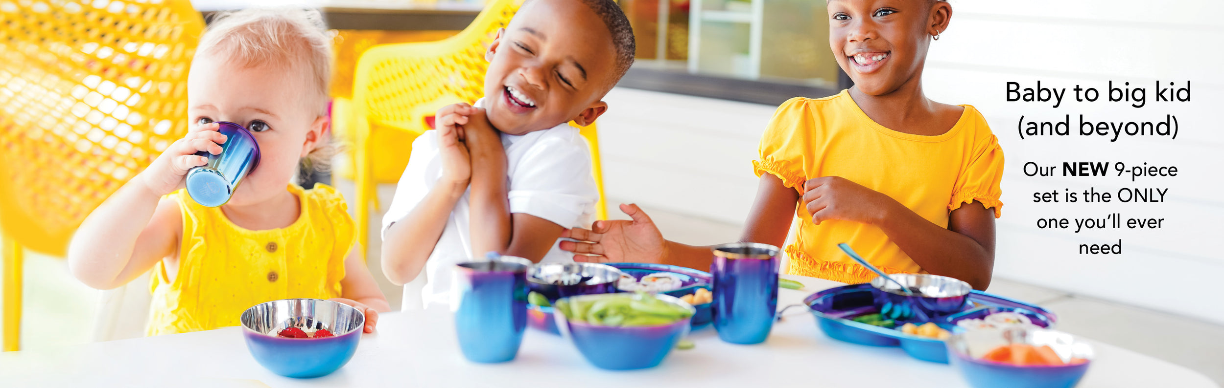 Ahimsa - Stainless Steel Kids Dishes for Mindful Mealtime.