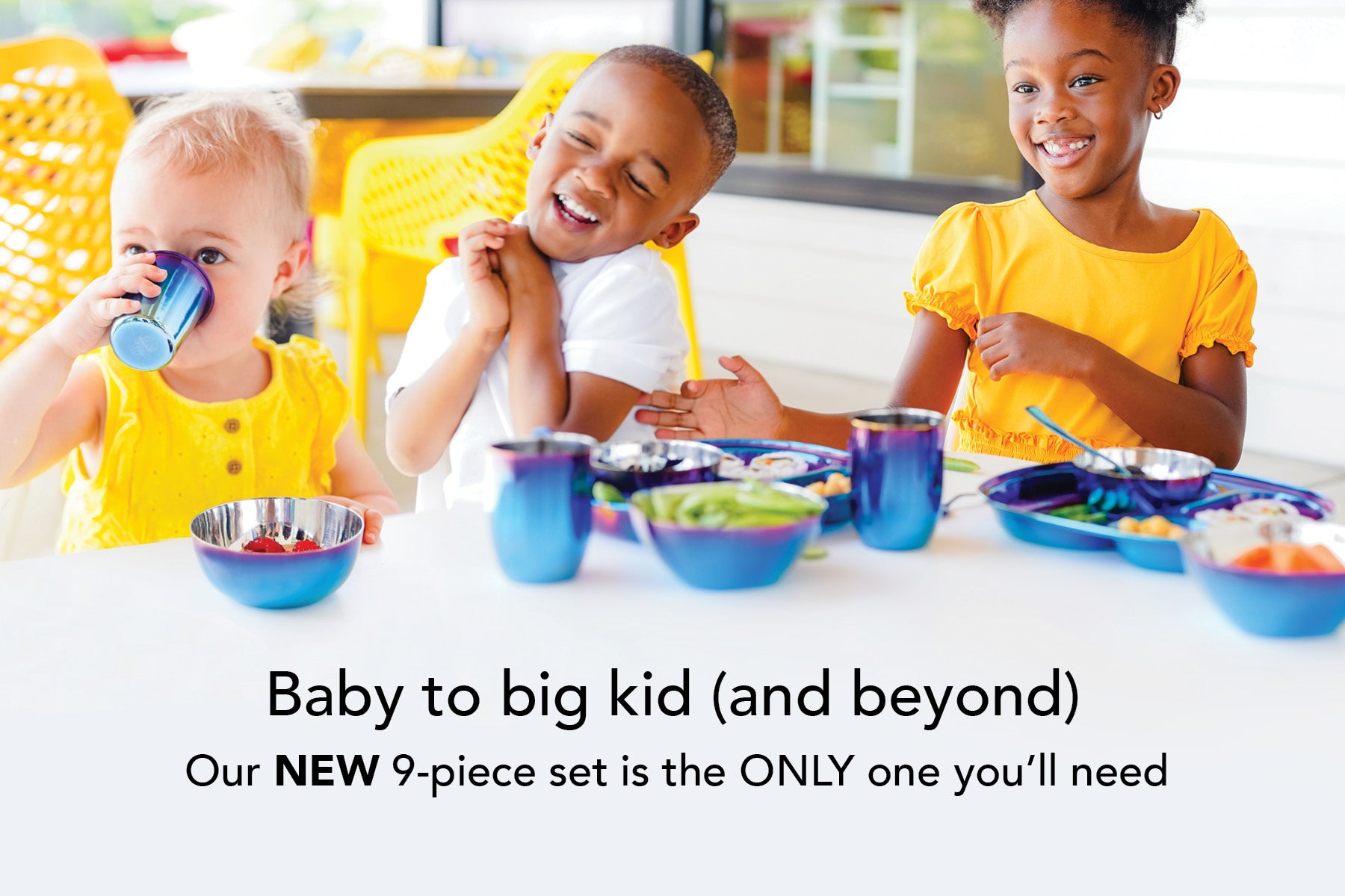 Ahimsa - Stainless Steel Kids Dishes for Mindful Mealtime.